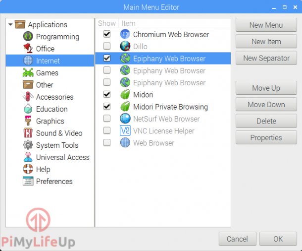 Raspberry Pi Epiphany Browser (Gnome Web) - Pi My Life Up