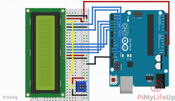 Arduino LCD using a 16x2 Liquid Crystal Display - Pi My Life Up