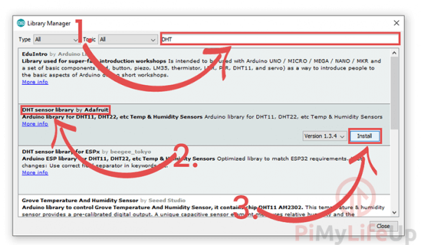 Arduino Humidity Sensor using the DHT22 - Pi My Life Up