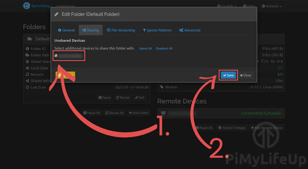 Synchronizing Files on your Raspberry Pi with Syncthing - Pi My Life Up
