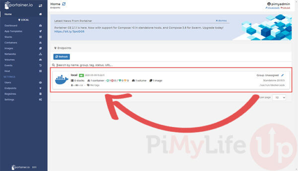 Installing Portainer to the Raspberry Pi - Pi My Life Up