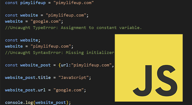 Declaring A Variable With Const In JavaScript Pi My Life Up