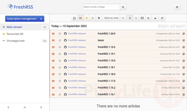 Setting up FreshRSS on the Raspberry Pi - Pi My Life Up