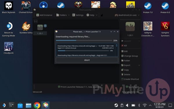 Playing Minecraft Java Edition on the Steam Deck - Pi My Life Up