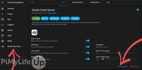 How to Install Visual Studio Code on Home Assistant - Pi My Life Up