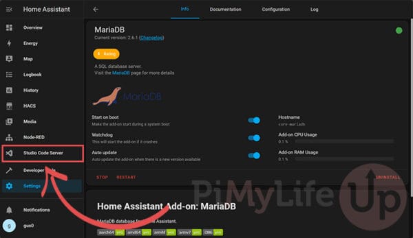 Change Home Assistant to use MariaDB - Pi My Life Up