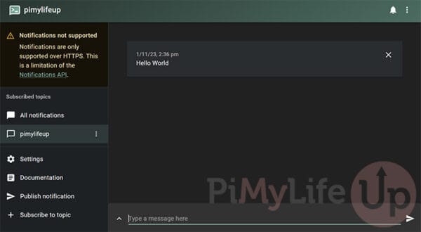 Installing the NTFY Push Notification Server on the Raspberry Pi - Pi My Life Up