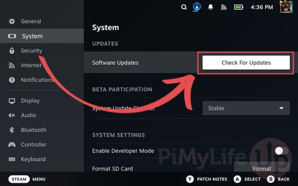 How to Update your Steam Deck - Pi My Life Up