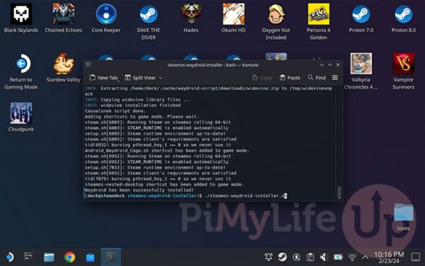 Installing Waydroid on the Steam Deck - Pi My Life Up
