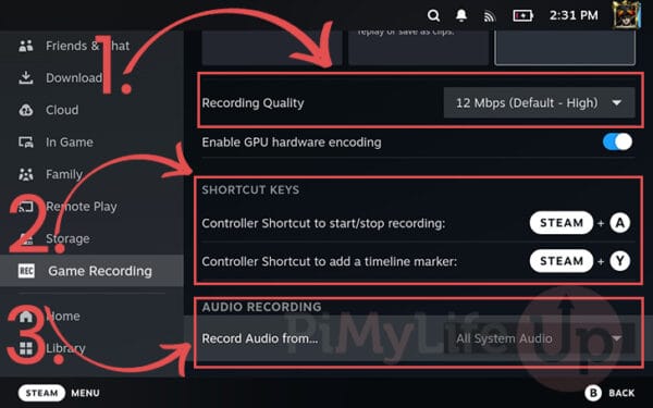 How to Record Gameplay on the Steam Deck - Pi My Life Up